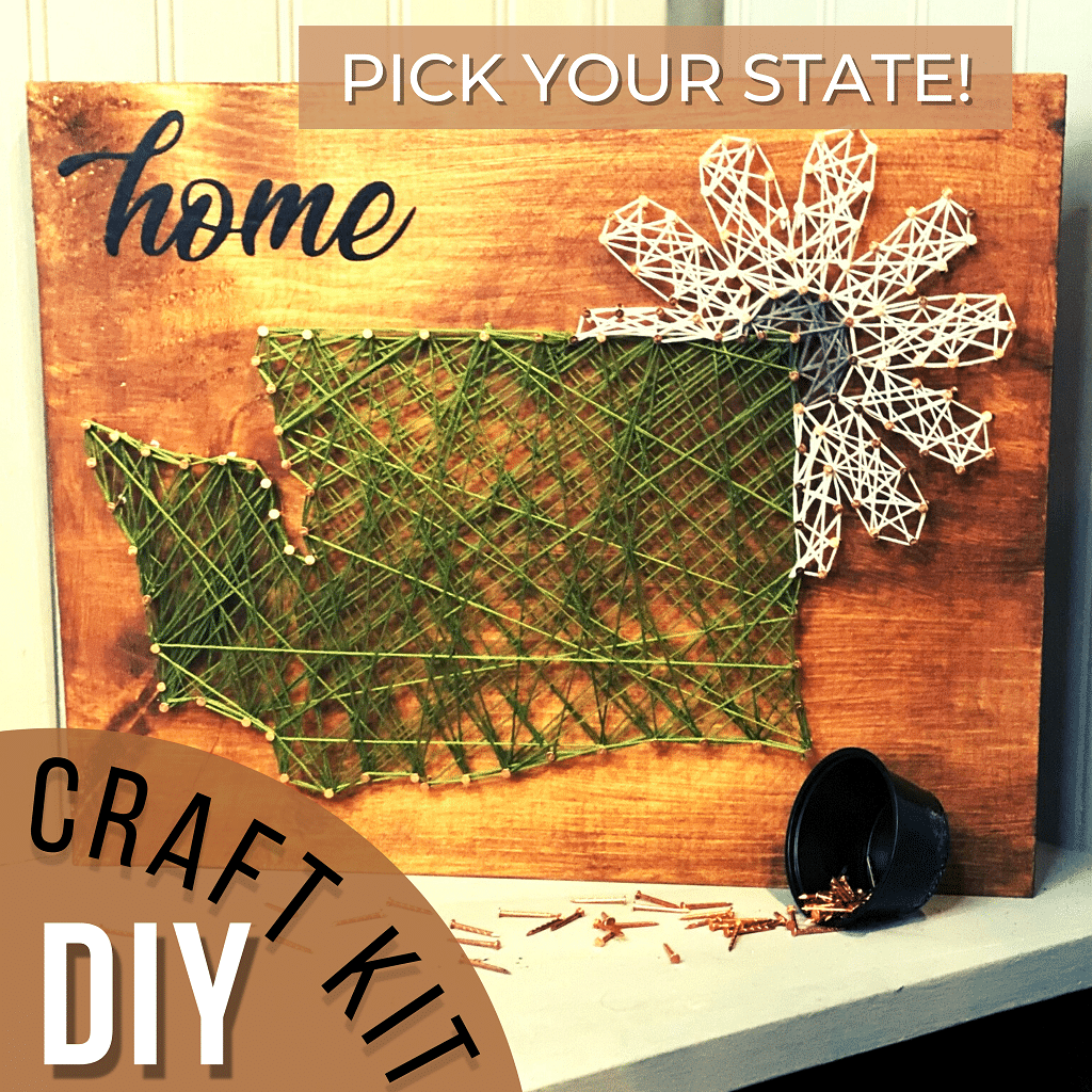 Your Favorite US State & Design String Art - DIY KIT - Uncorked Canvas